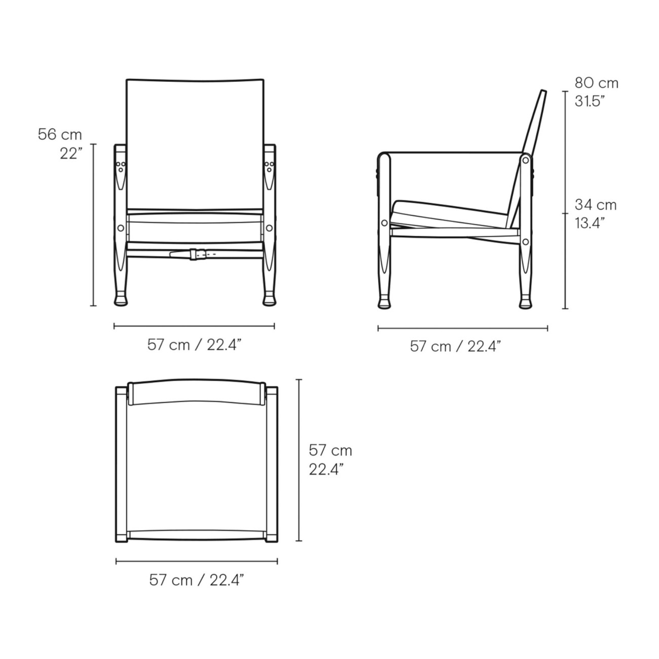Safari Chair KK47000 Ash White Oil Carl Hansen & Son - Undomus Safari Chair KK47000 Ash White Oil Carl Hansen & Son - Undomus