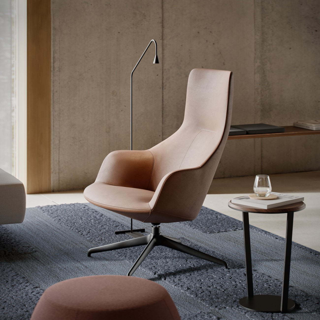 High back swivel lounge chair store